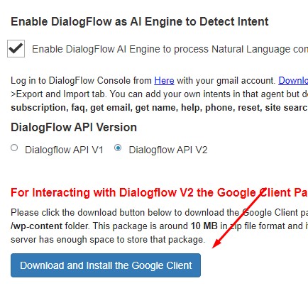 Dialogflow Integration with ChatBot - WPBot.Pro