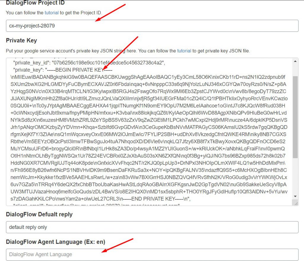 Dialogflow Integration with ChatBot - WPBot.Pro