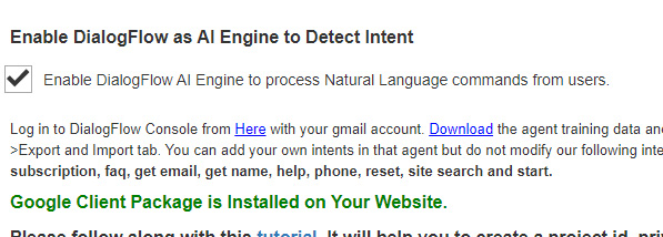 Dialogflow Integration with ChatBot - WPBot.Pro